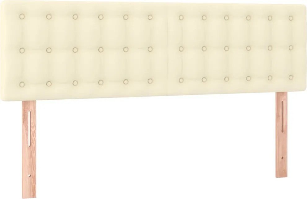 Box spring postel s matrací krémová 140x200 cm umělá kůže 3141127