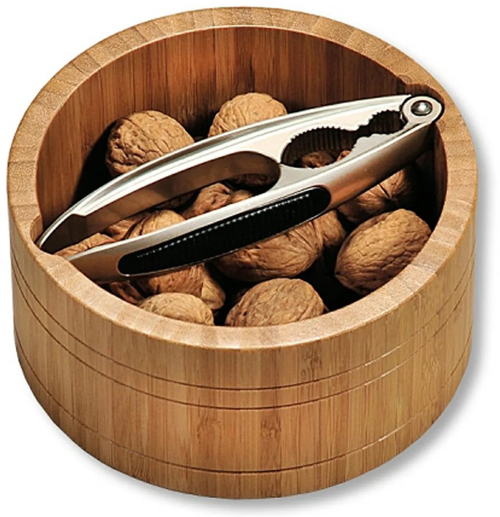 Dřevěná miska na ořechy s louskáčkem Nuts, 17x7 cm