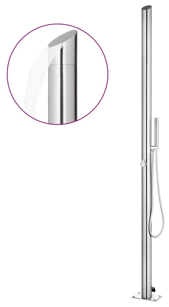 Zahradní sprcha 220 cm nerezová ocel 315942