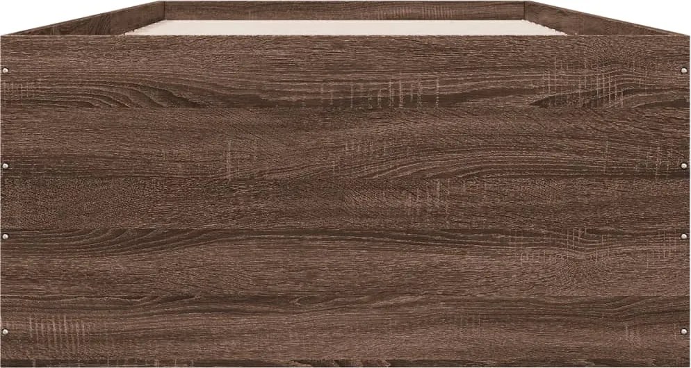 Rám postele hnědý dub 75 x 190 cm kompozitní dřevo 3280985