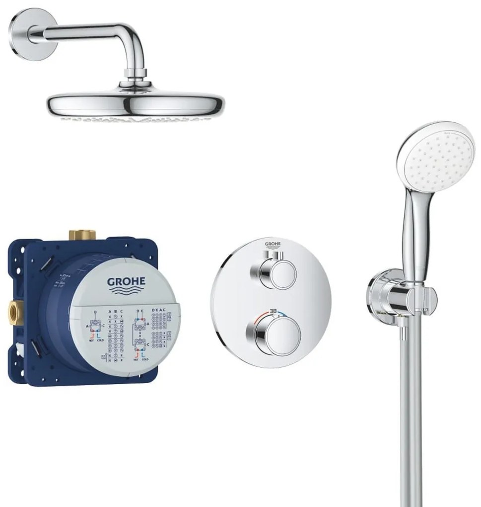 Sprchový systém Grohe Grohtherm včetně podomítkového tělesa chrom 34727000