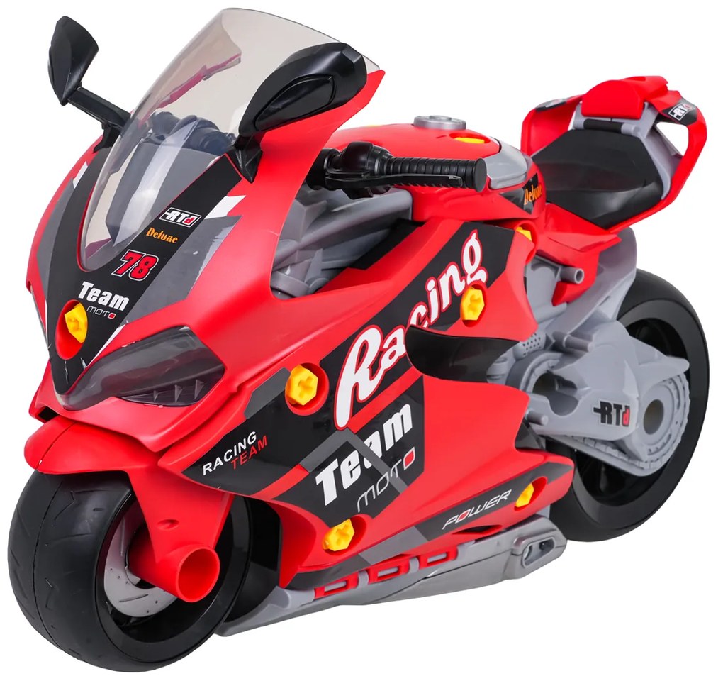 RKToys Motocykl s dílnou 2v1 – sada malého mechanika