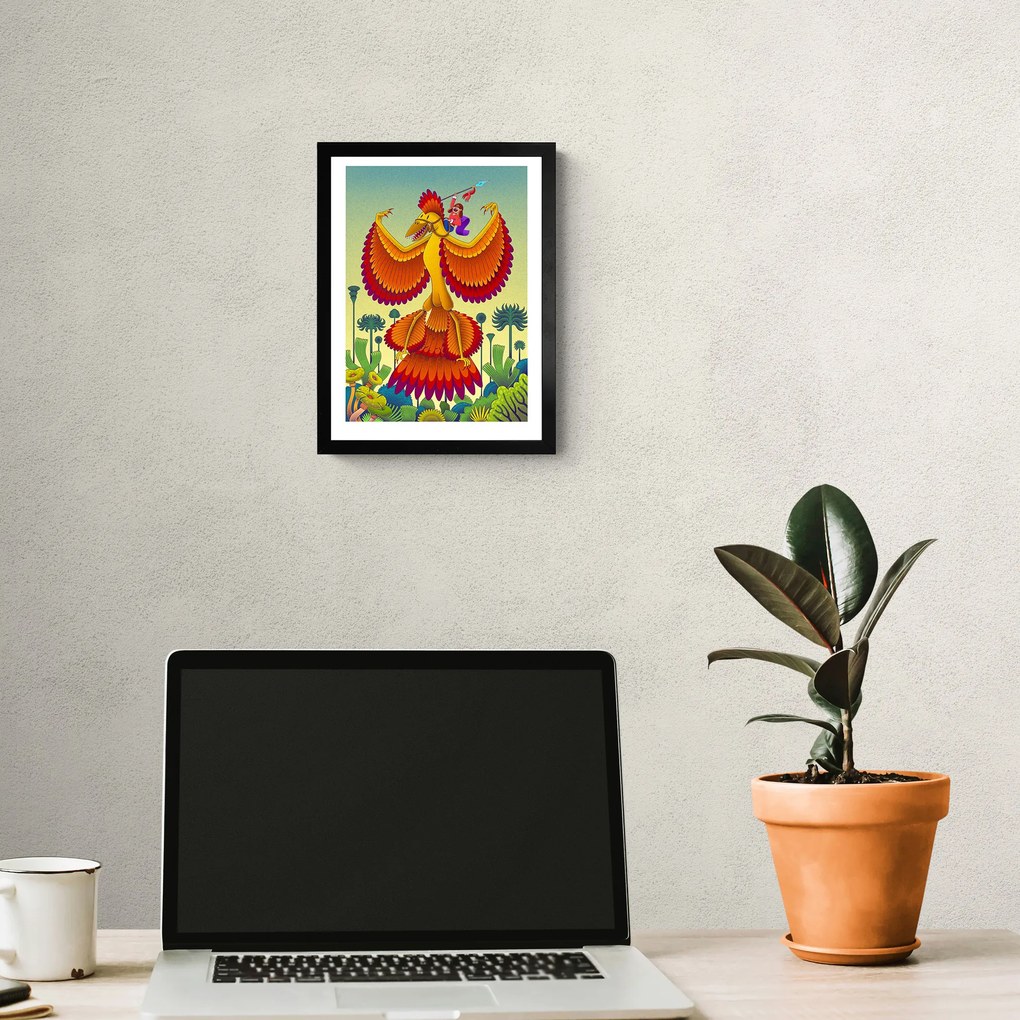 Dávid Soboň | Phoenix Rám: Bílý, Velikost: 70 x 50 cm