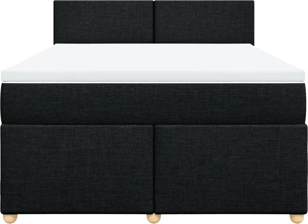 Box spring postel s matrací černá 140 x 190 cm textil 3286670