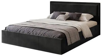 Čalouněná postel SOAVE rozměr 140x200 cm Černá