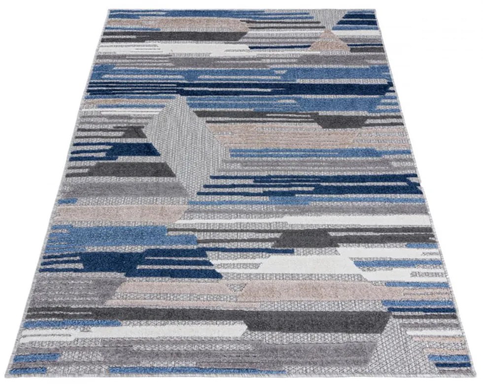Kusový koberec Ore šedomodrý 80x200cm