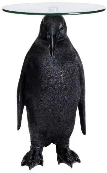 Animal Ms Penguin príručný stolík čierny Ø32cm