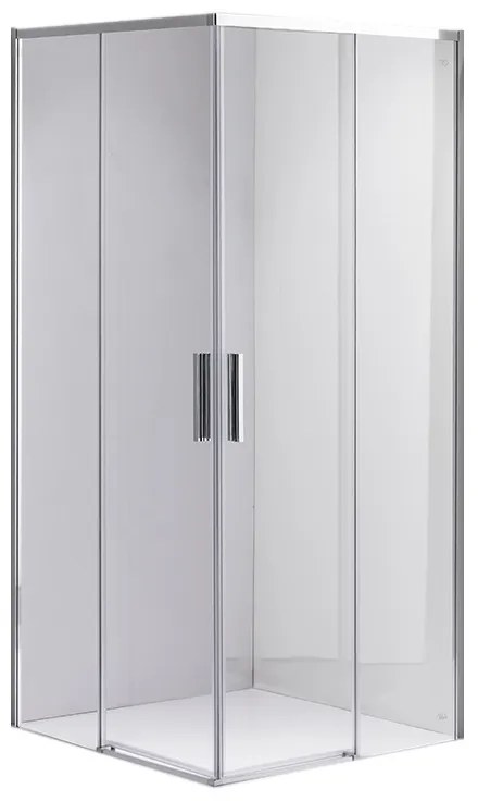 BPS-koupelny Čtvercový sprchový kout SK-NOCR HYD-5175 80x80 chrom/transparent - bez vaničky