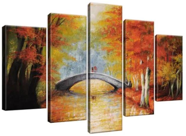 Tištěný obraz Po podzimním mostě 100x63cm 2437A_5D