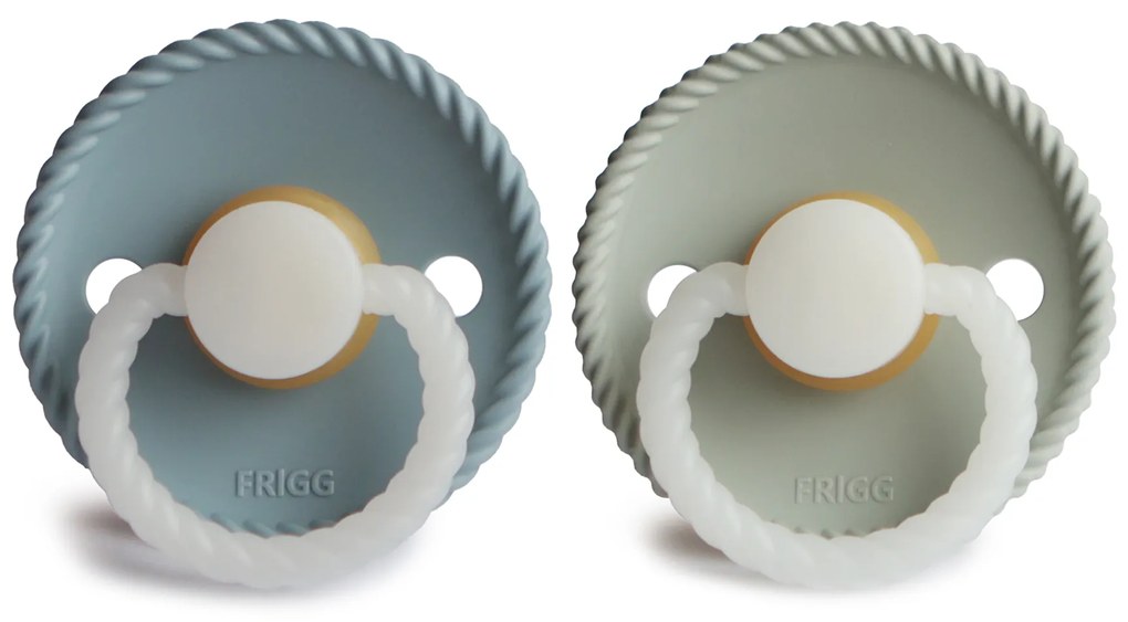 Frigg Dudlík Frigg Rope 2-pack kaučuk vel.1 Stone Blue Night/Sage Night