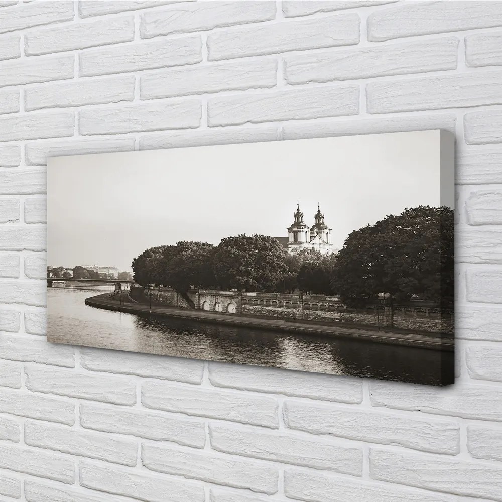 Obrazy na plátně Krakow River bridge 100x50 cm