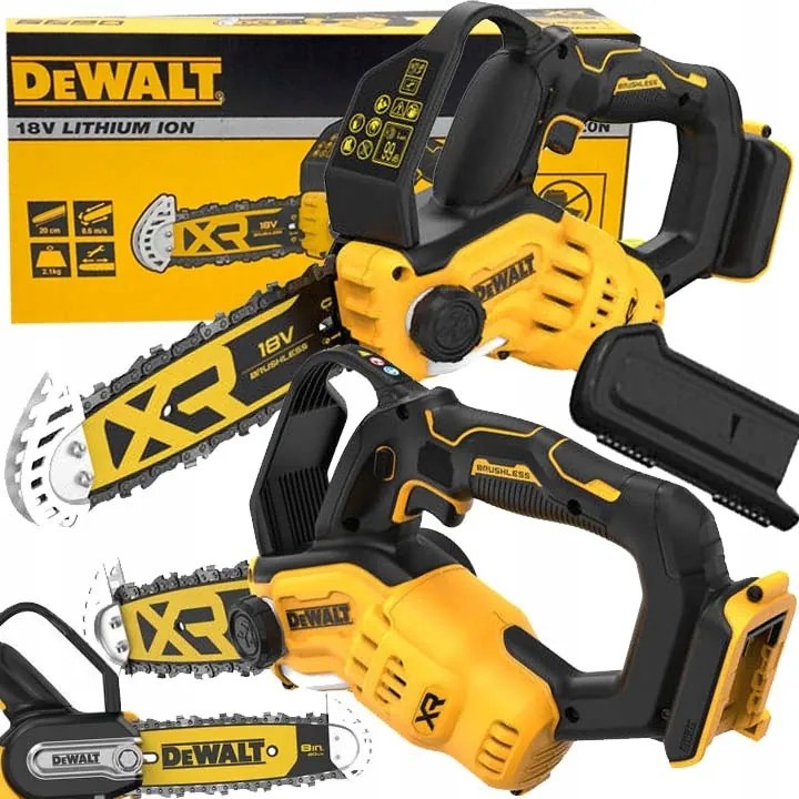 Mini Aku Řetězová Pila Bezuhlíková Na Větve 20 cm DeWALT