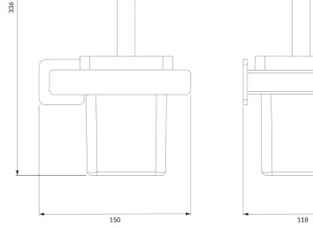 OMNIRES NL80620CR - Nástěnná WC štětka NELSON lesklý chrom