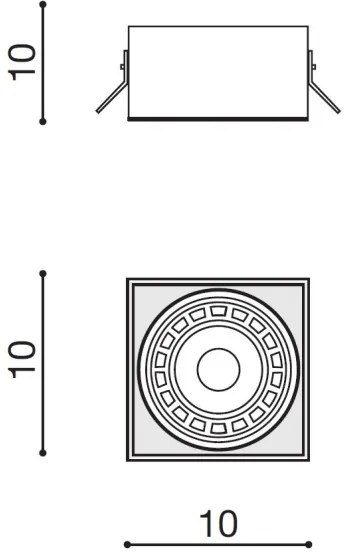 Azzardo AZ2872 - Podhledové svítidlo NOVA 1xGU10-ES111/50W/230V