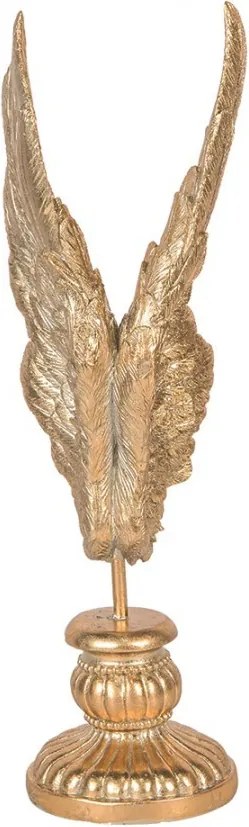 Zlatá antik andělská křídla na podstavci Angel Wings - 10*10*33 cm