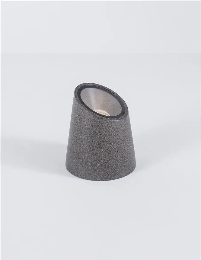 NV 9470581 Venkovní sloupkové svítidlo FOX tmavě šedý pískovec skleněný difuzor GU10 1x7W 100-240V bez žárovky IP65 - NOVA LUCE