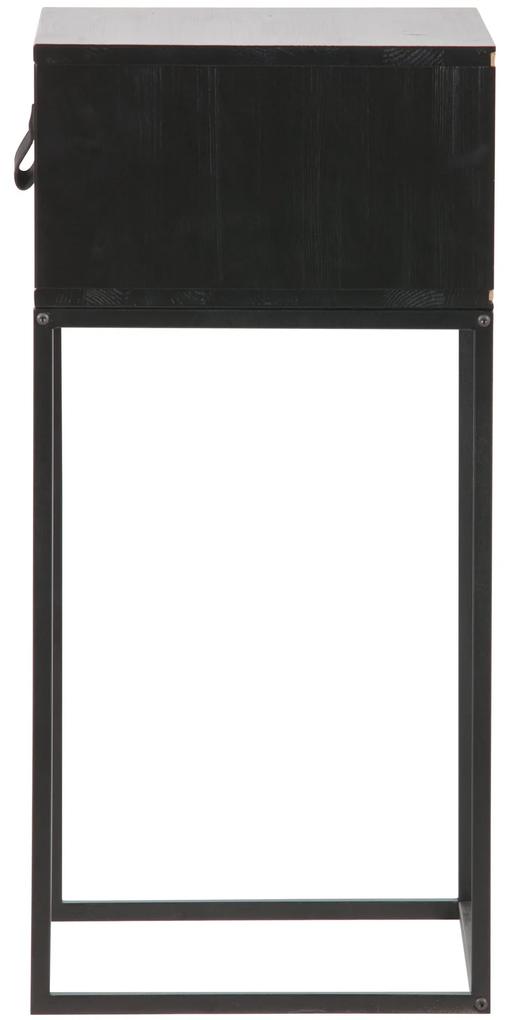 WOOOD Noční stolek ZOLA černá 74cm