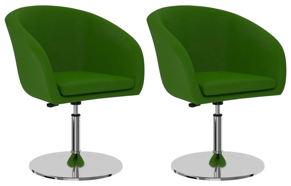 323185 vidaXL Jídelní židle 2 ks zelené umělá kůže