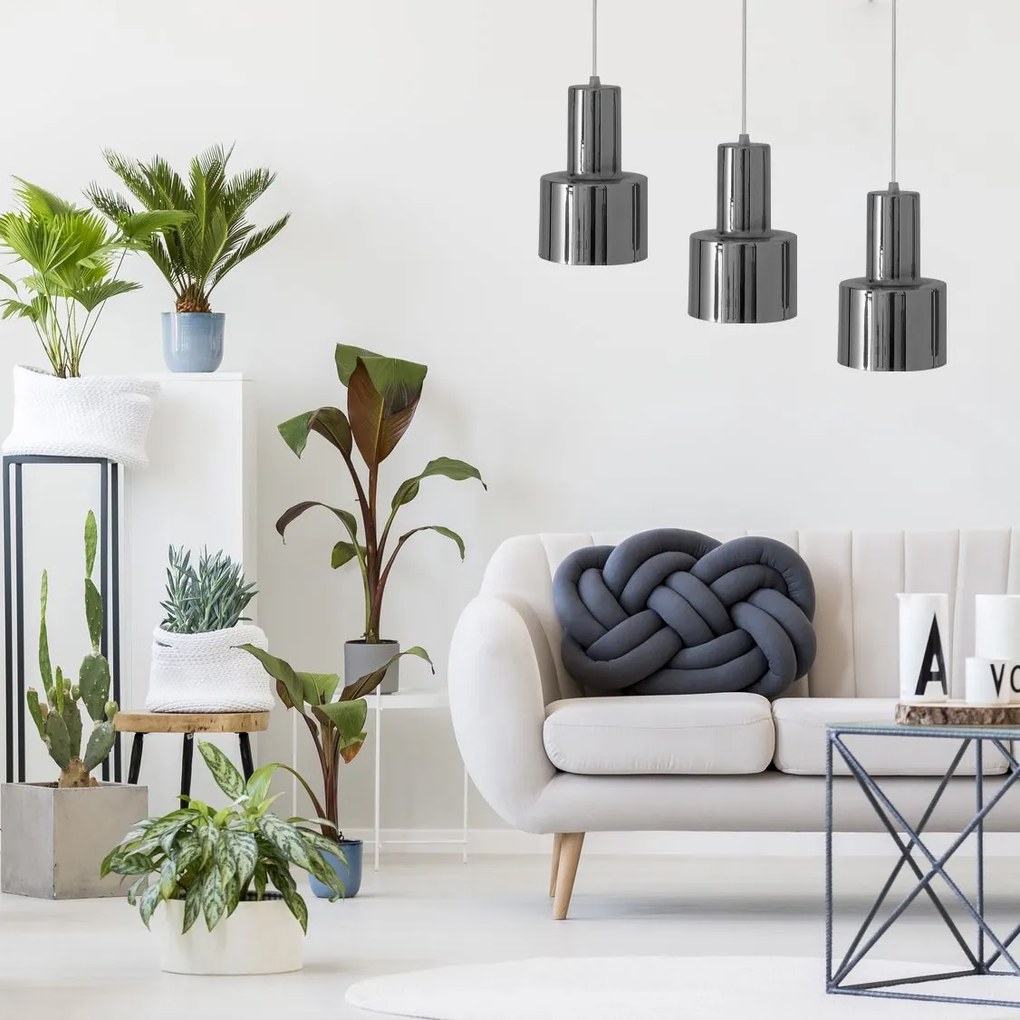 Toolight - Moderní kovová stropní lampa 1xE27 APP285-1CP, chromová, OSW-08403