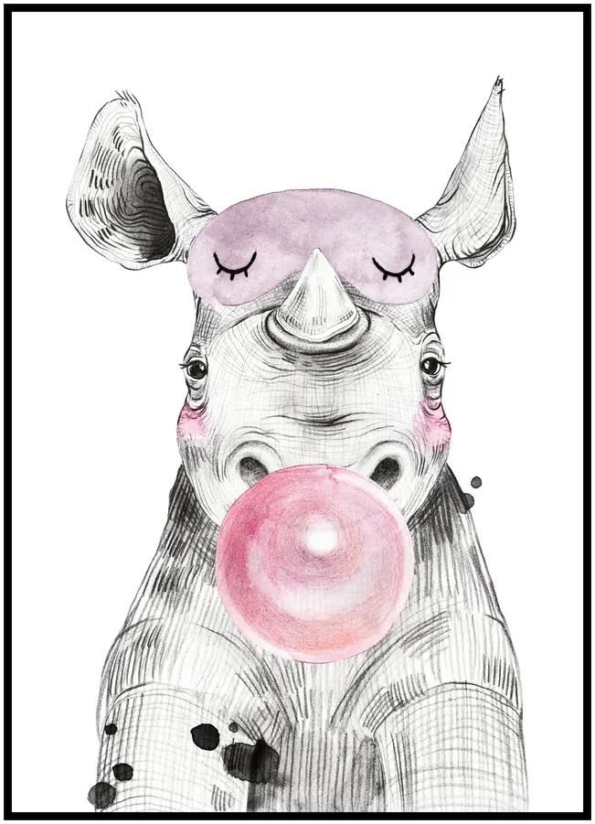 Plakát Nosorožec Rozměr plakátu: 30 x 40 cm, Varianta nosorožce: Nosorožec indián