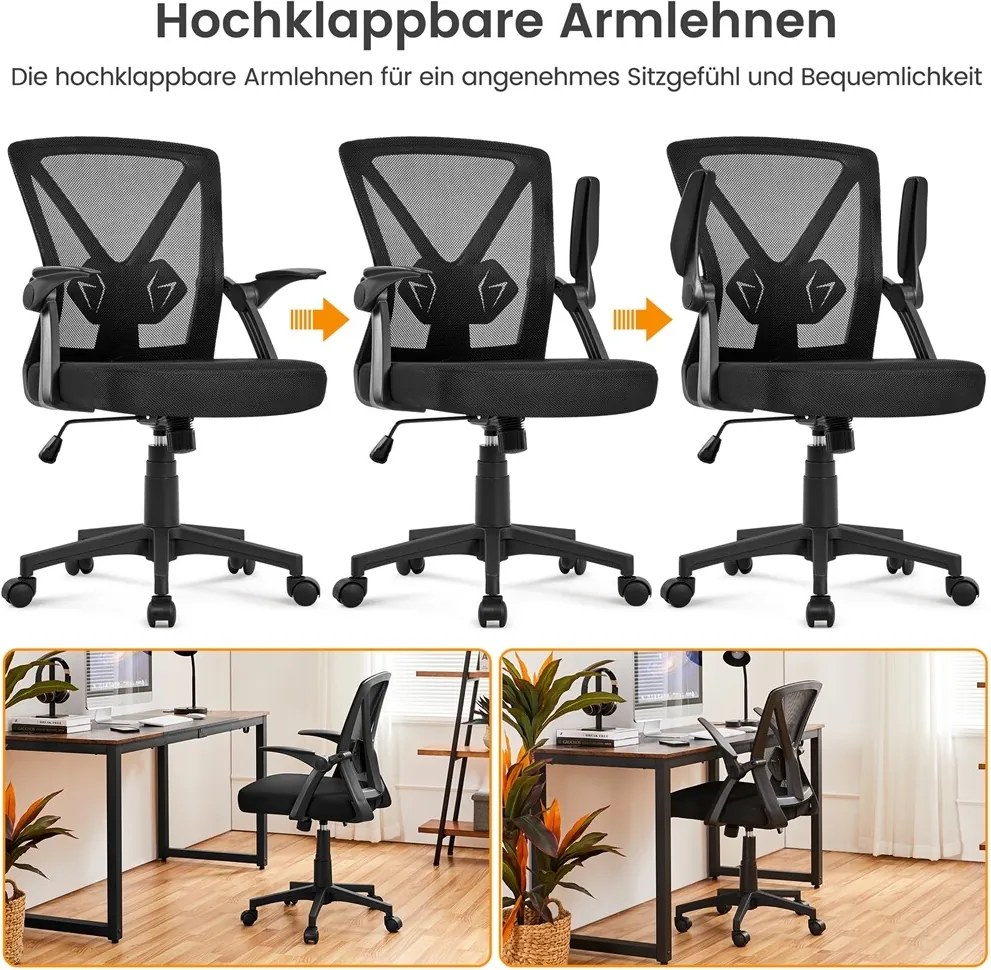 Kancelářská židle Yaheetech – černá (255993394945)