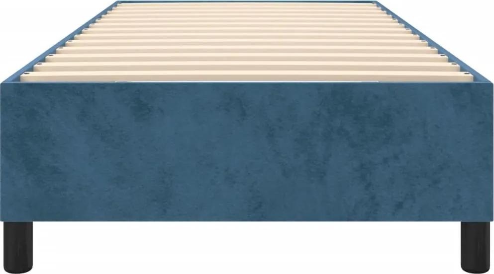 vidaXL Box spring postel 90 x 200 cm samet [3121100] Barva: Tmavě zelená