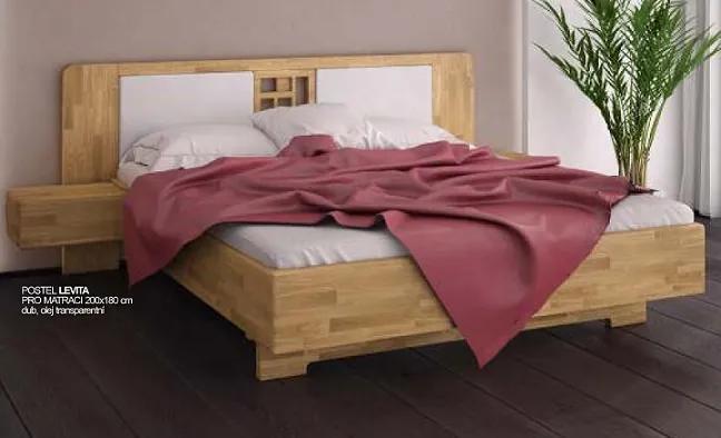 Lucatec Dřevěná postel Levita 200x160 Jádrový buk