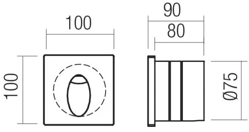 Redo 91199 - LED Venkovní orientační svítidlo BAST LED/2,5W/230V IP65 šedá