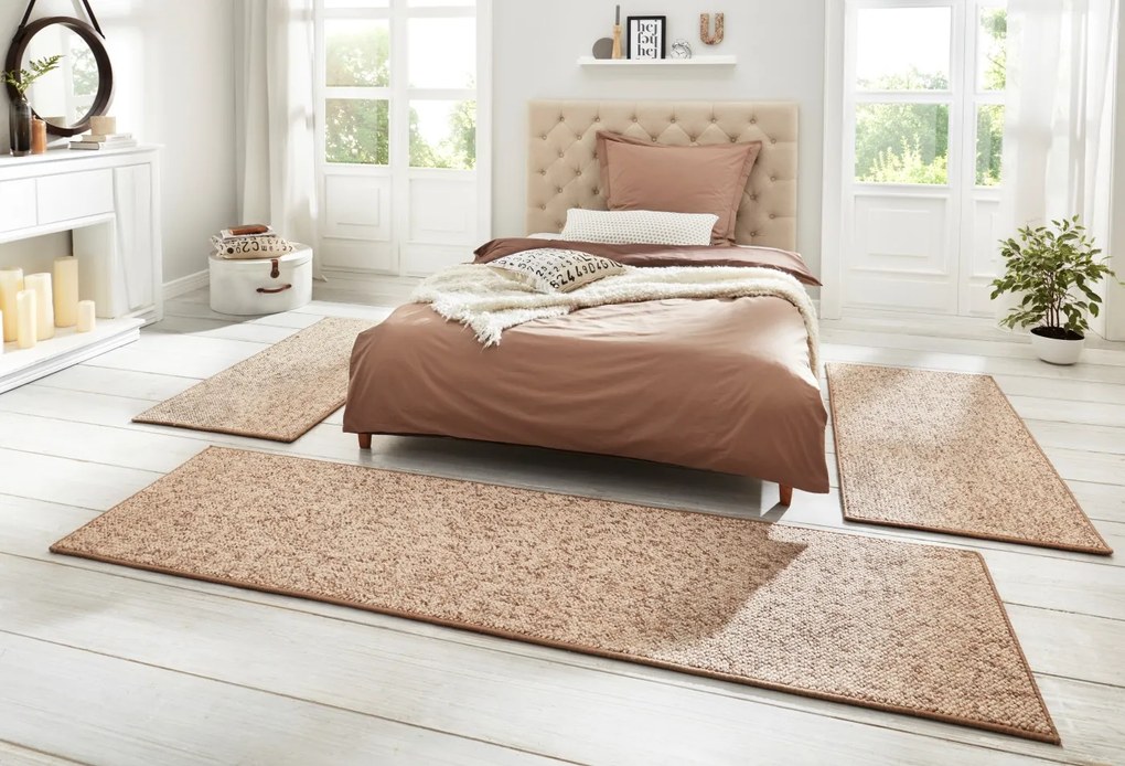 Spálňová sada Wolly 102842 Beige Brown, 3 diely: 67x140 (2x), 67x250 (1x), béžová, spálňa, BT Carpet