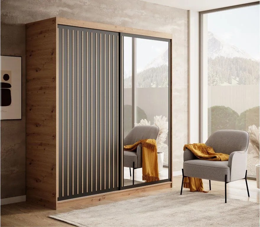 ADRK Furniture Posuvná skříň Delia 180 ADRK-SW-DEL-AB-180