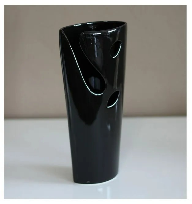 Autronic Keramická váza černá, 27 cm