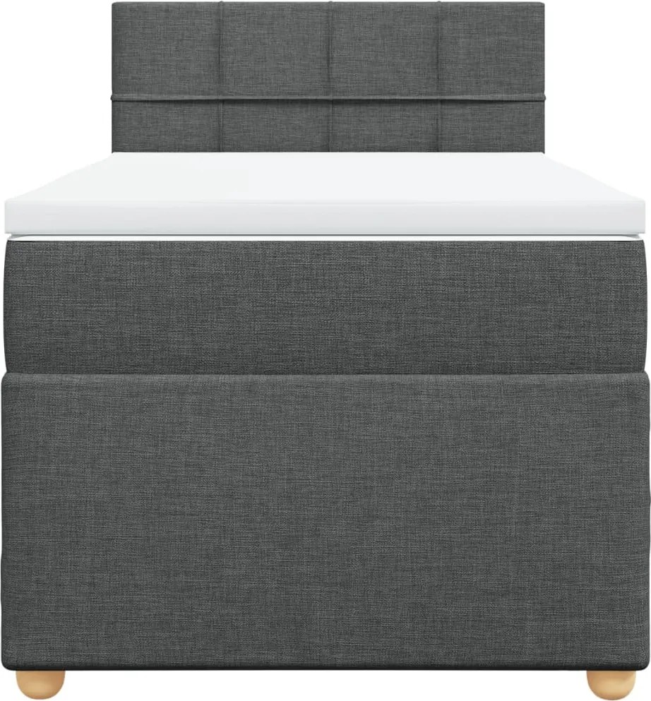 Box spring postel s matrací tmavě šedá Single textil 3286858