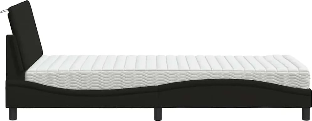 Postel s matrací Hanko černá 90 x 200 cm textil 3310505