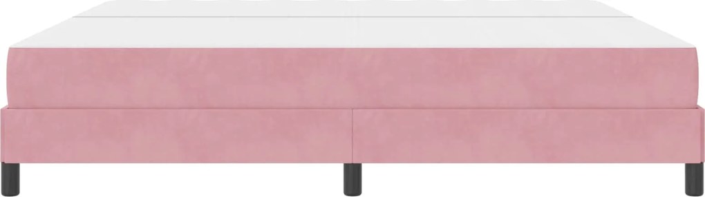 Postel s boxspringem s matrací Růžová 200 x 200 cm textil 3398718