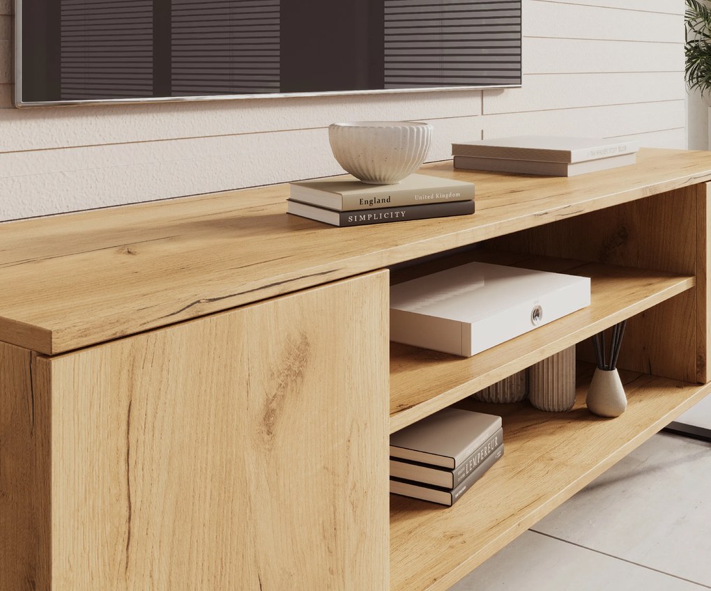 ADRK Furniture Skříňka RTV Lofter 155 cm RTV-LOF-OC-155