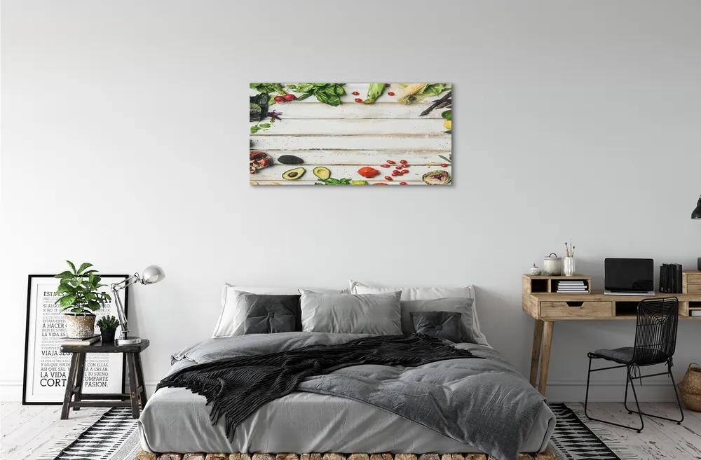 Obrazy na plátně Špenát Avokádo Corn 100x50 cm
