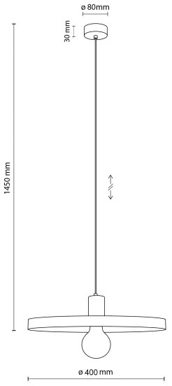 Lustr na lanku SILA 1xE27/15W/230V pr. 40 cm cihlová/zelená