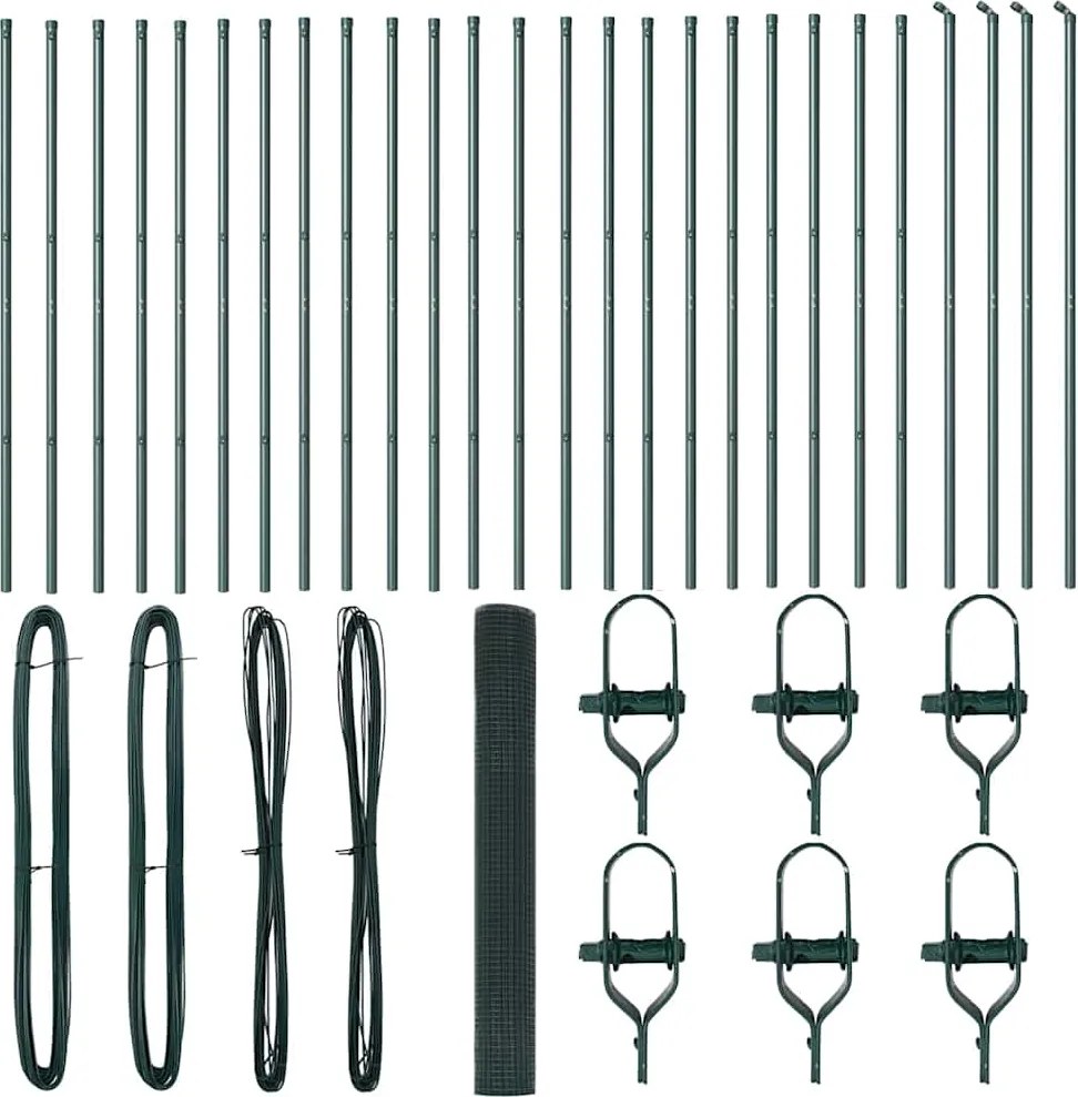 Zemní upevnění svařované drátěné ploty 50 x 1 m Zelená Síťovina 3351763