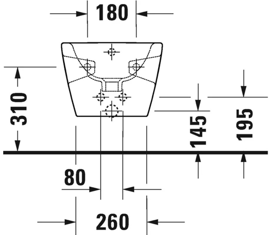 Duravit D-Neo - Závěsný bidet 370 x 540 mm, bílá 2295150000