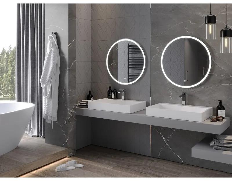 Mexen Gobi podsvícené koupelnové zrcadlo 70 x 70 cm, LED 6000K, ventilátor - 9801-070-070-611-00