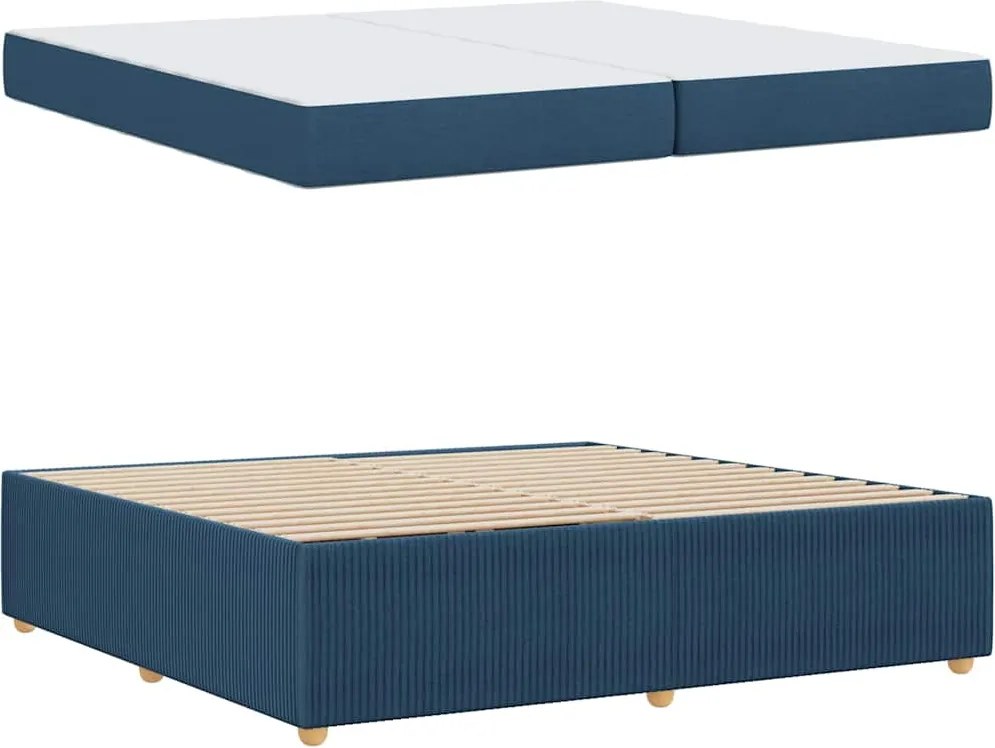Rám postele Modrá 200 x 200 cm textil 3398437
