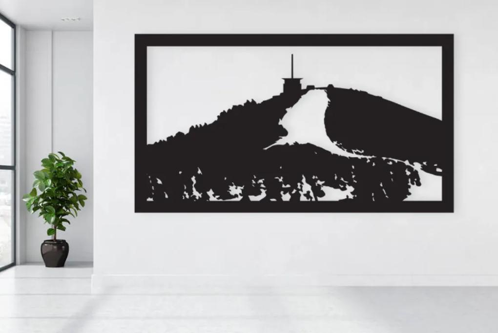 Jedinečný dřevěný obraz na zeď - Lysá hora od 2opice.cz Materiál: DUB SONOMA, Velikost (mm): 1300 x 720
