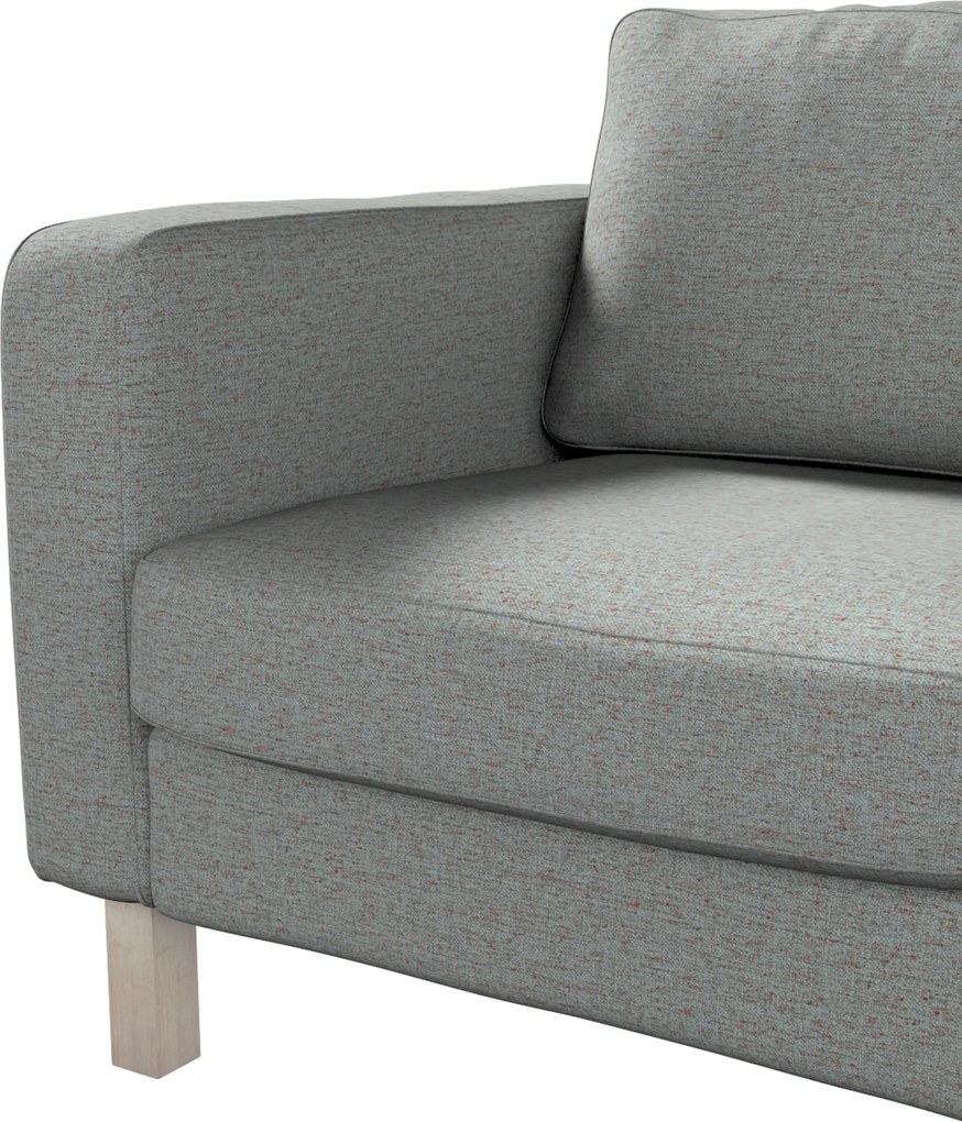 Potah na křeslo IKEA Karlstad, krátký barva modrá látka pletený vzor