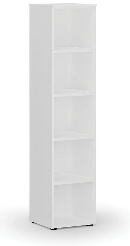 Kancelářský regál PRIMO WHITE, 400 x 420 x 1781 mm, bílá