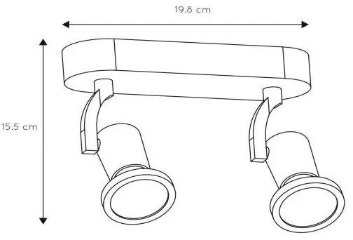 Lucide 11903/10/30 - LED bodové svítidlo JASTER-LED 2xGU10/5W/230V černé