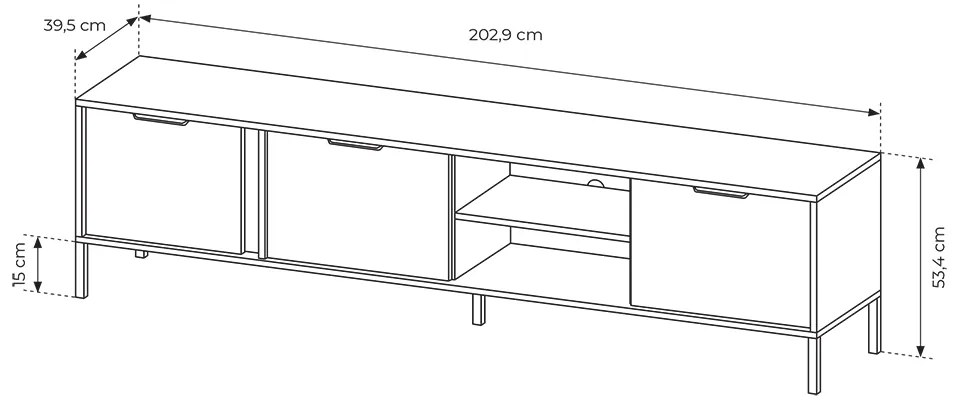 Obývací stěna LARS C | 4 díly | 459 cm + 96,9x60 cm | antracit