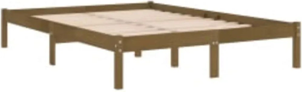 Rám postele medově hnědý masivní dřevo 200 x 200 cm 3105688