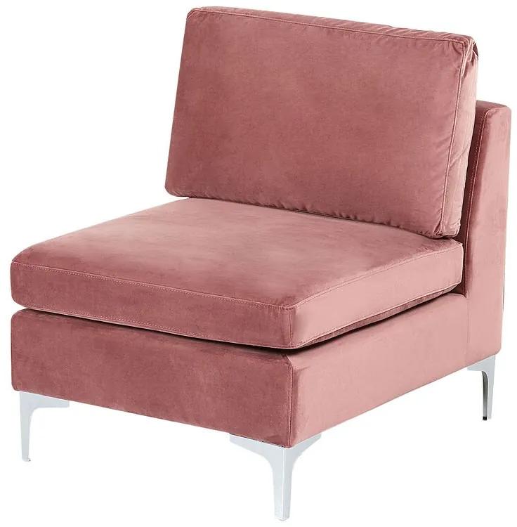 Rohová sedací souprava s taburetkou Eldridge (růžová) (P). 1078801