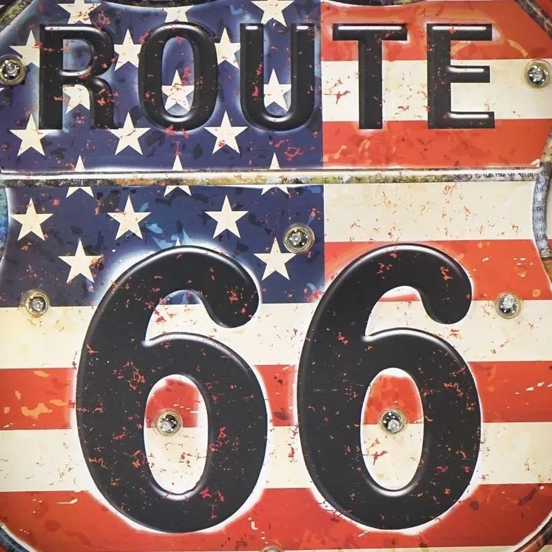 Světelný LED nápis Route 66 USA