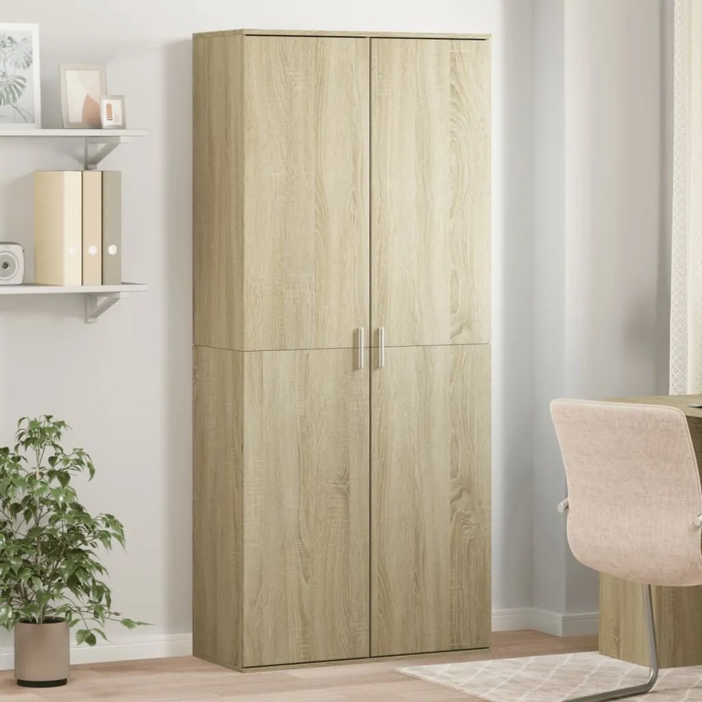 Skříň highboard dub sonoma 80 x 35 x 180 cm kompozitní dřevo 3276653